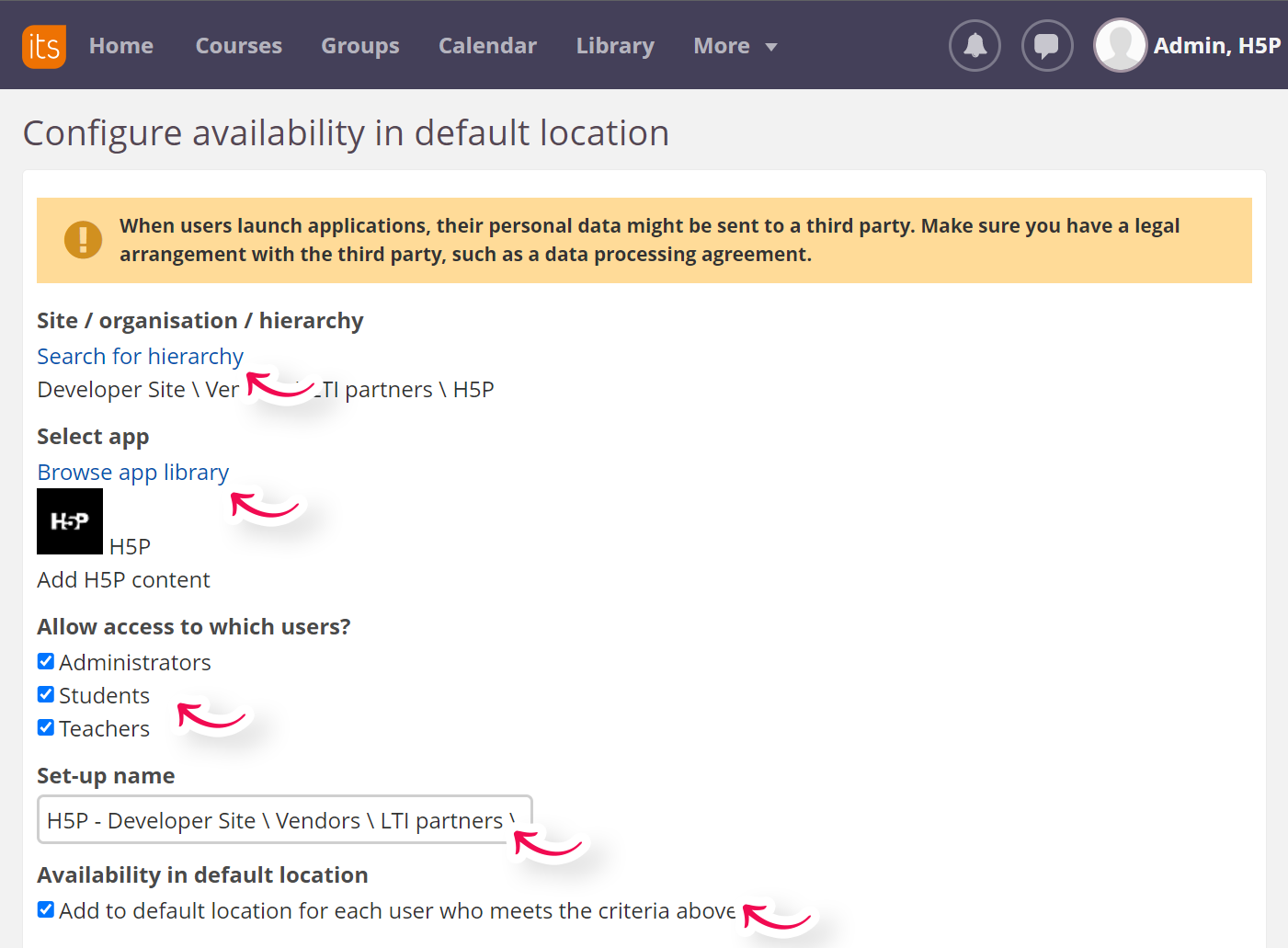 Setting up H5P.com in itslearning (LTI 1.3) – H5P