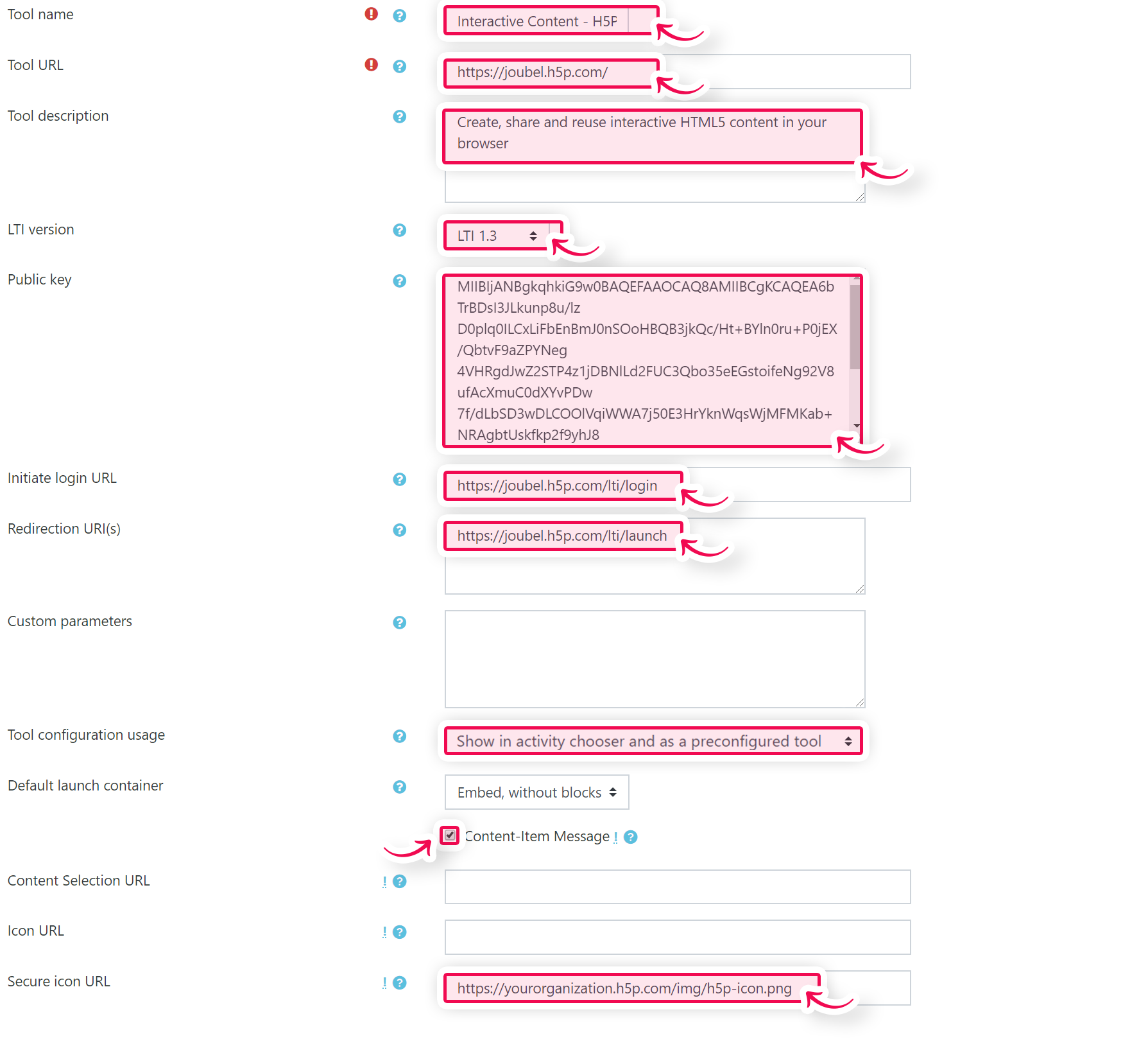 Setting up H5P.com in Moodle (LTI 1.3) – H5P