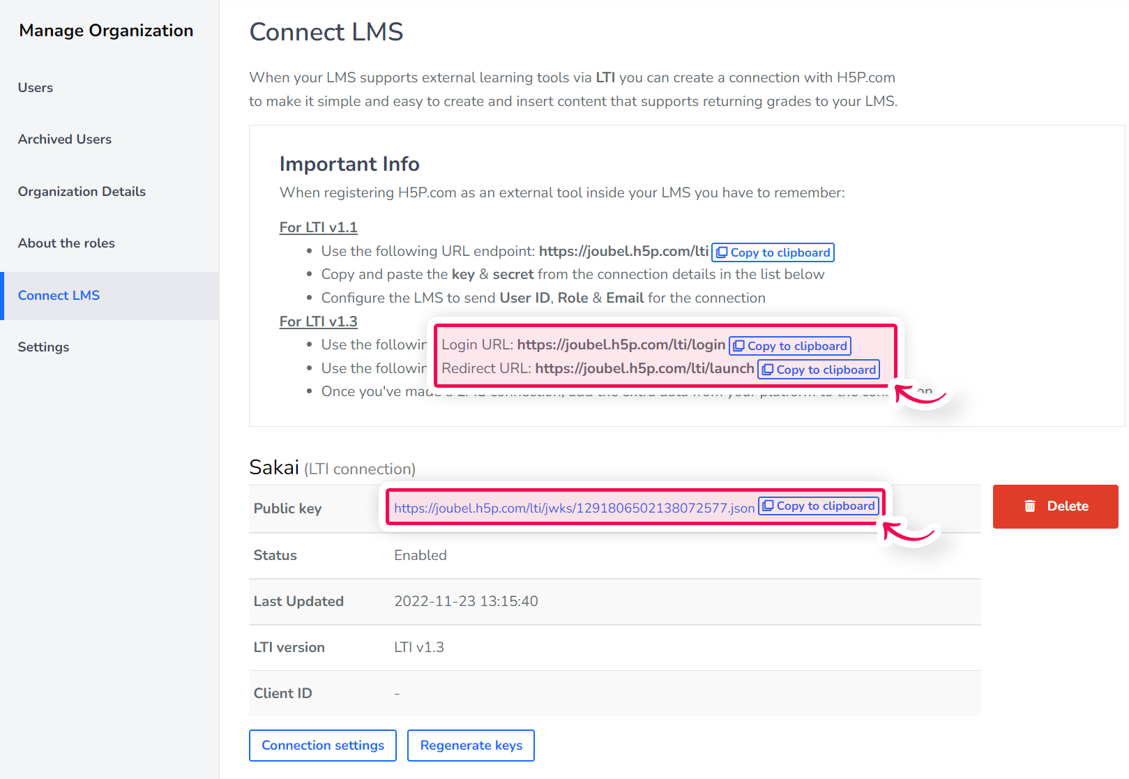 Setting up H5P.com in Sakai (1.3) – H5P