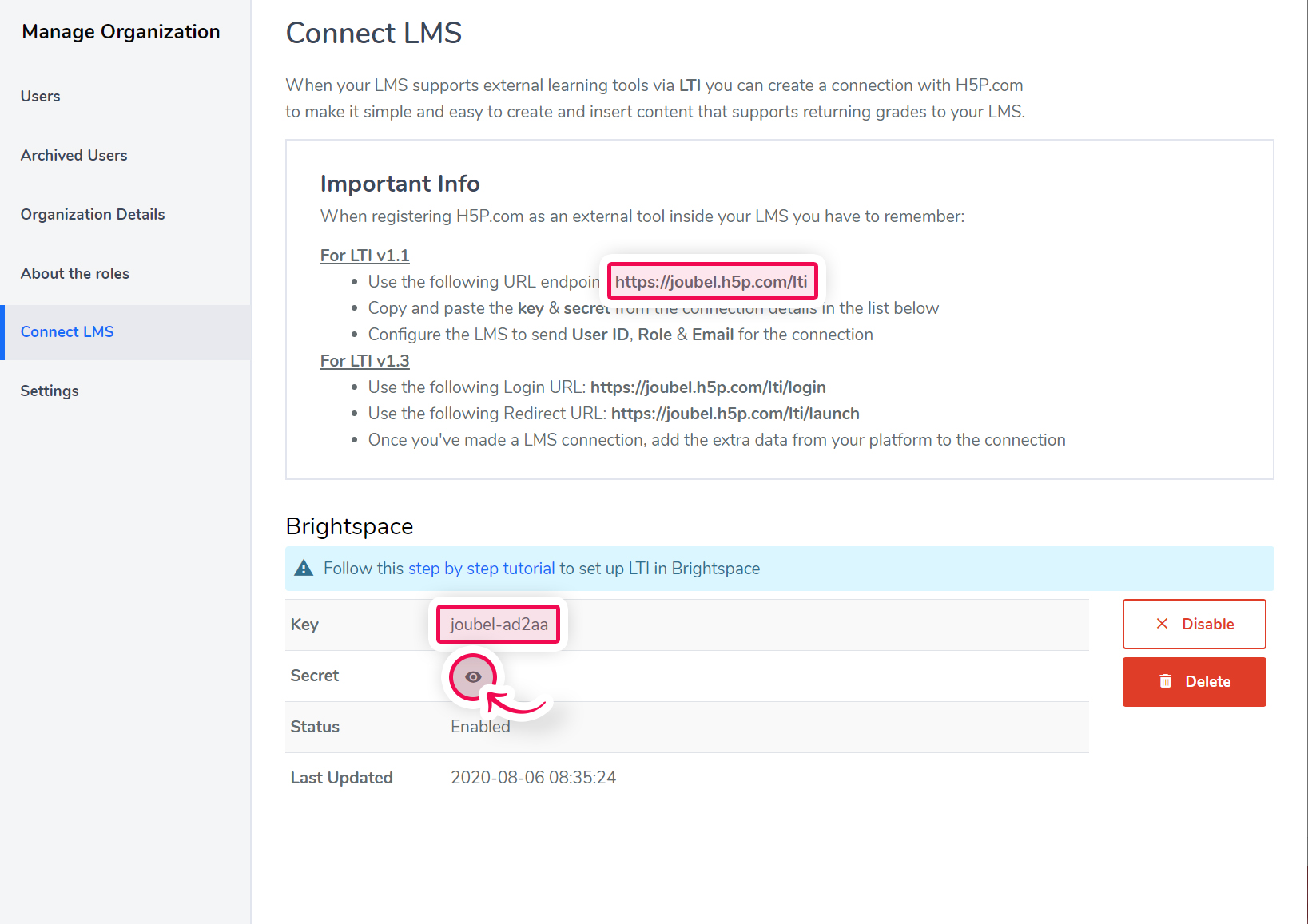 Setting up H5P.com in Brightspace (LTI 1.1) – H5P