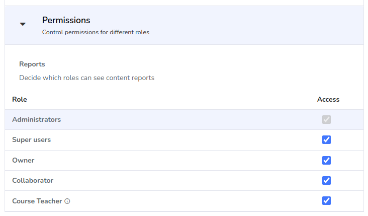 Can I decide who sees the student drill-down reports? – H5P
